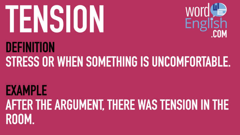 Tension - Vocabulary - Word English